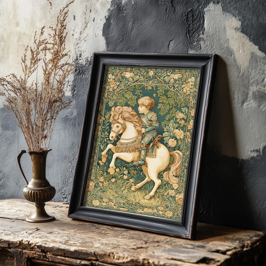Medieval Baby Knight Art Print: Nursery Wall Decor - Etsy