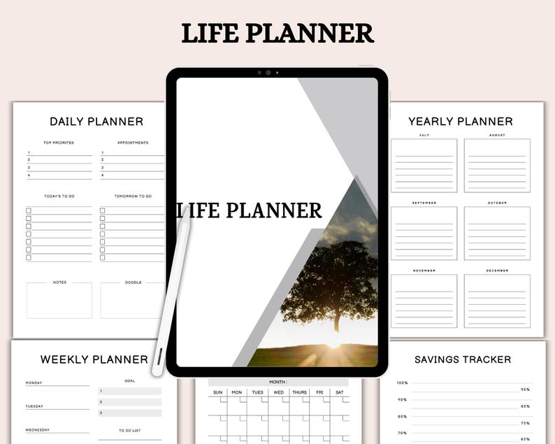 Printable Nurse Life Planner, Daily Organizer, Wellness Tracker (PDF ...