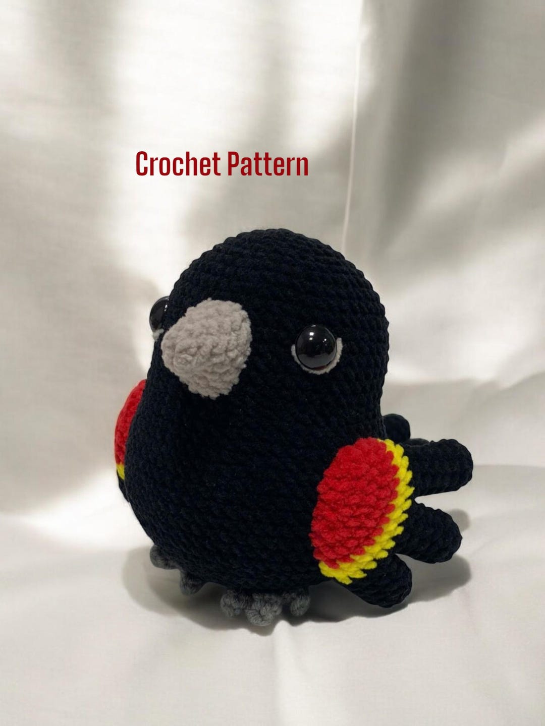 Crochet Red-winged Blackbird Pattern PDF (english Only), Crochet Bird ...
