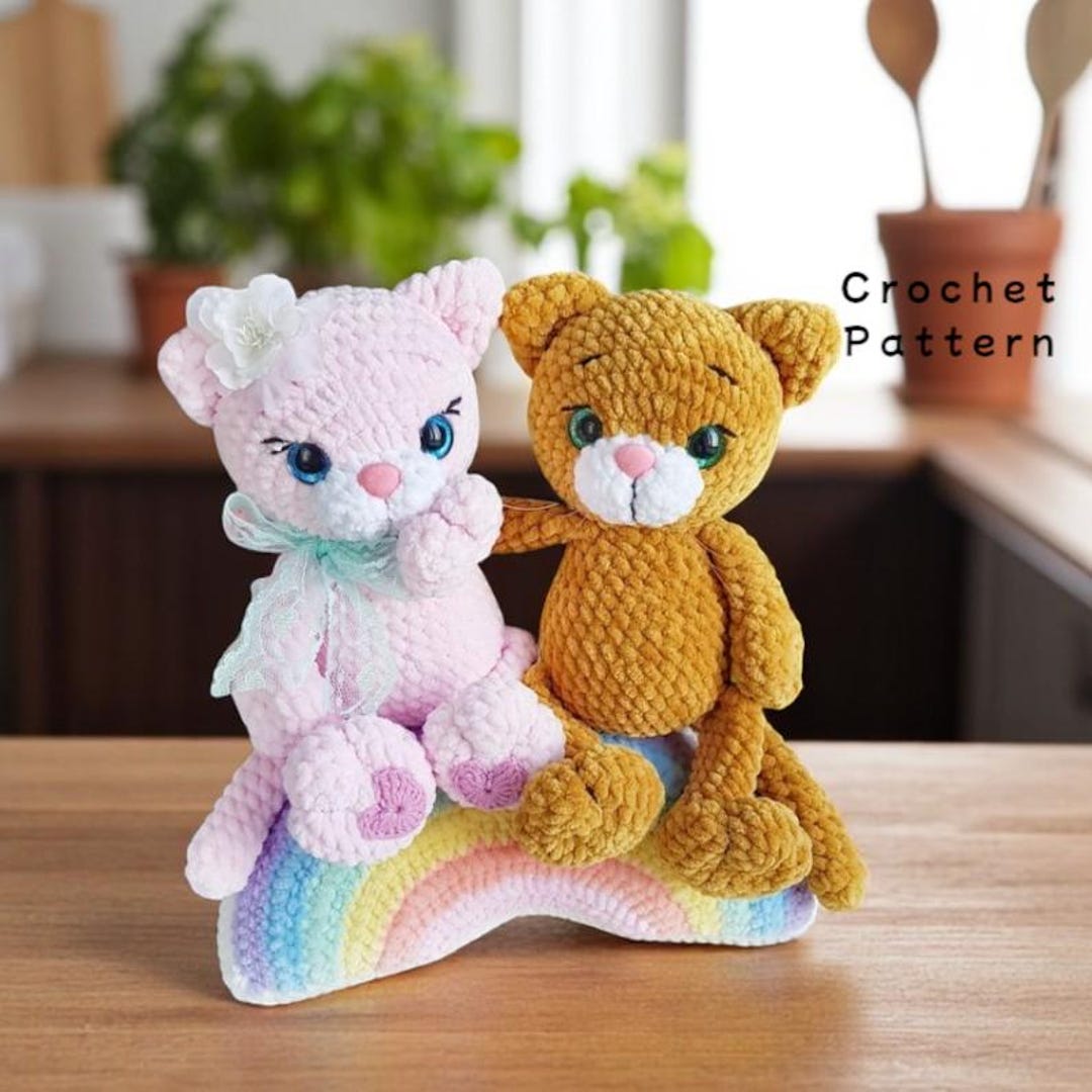 Crochet Pattern Cat - Amigurumi Cat Pattern PDF - Stuffed Cat Plush ...