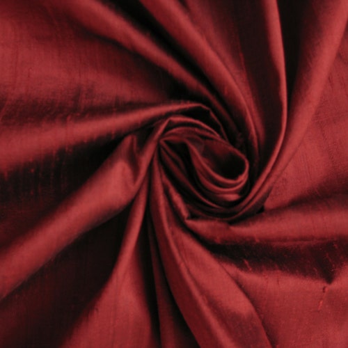 Red 100 Dupioni Silk Fabric Yardage By The Yard Now 55 Etsy