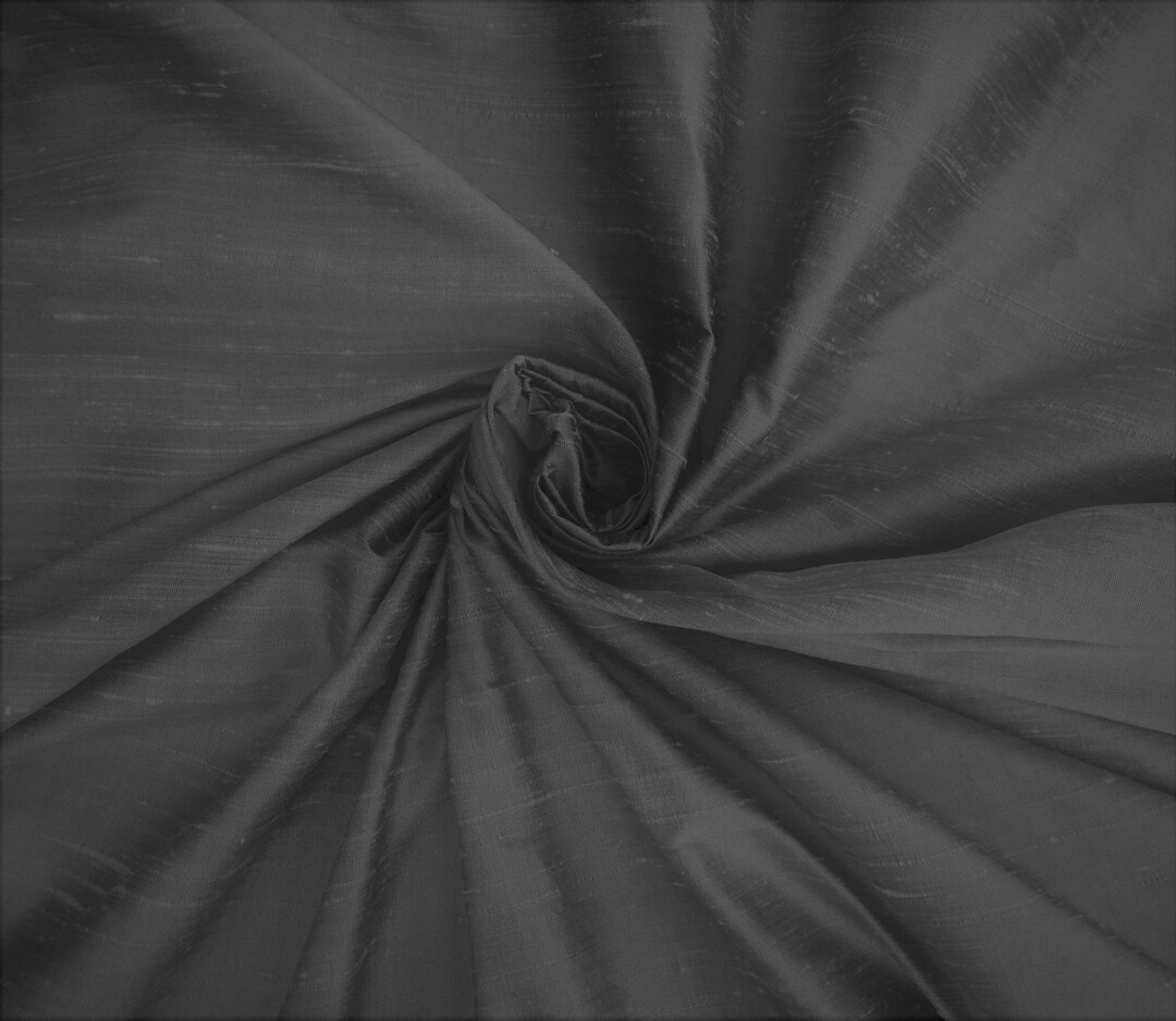Dark Gray Grey 100% Dupioni Silk Fabric Yardage by the Yard now Charcoal Grey 55 Wide SAME DAY ...