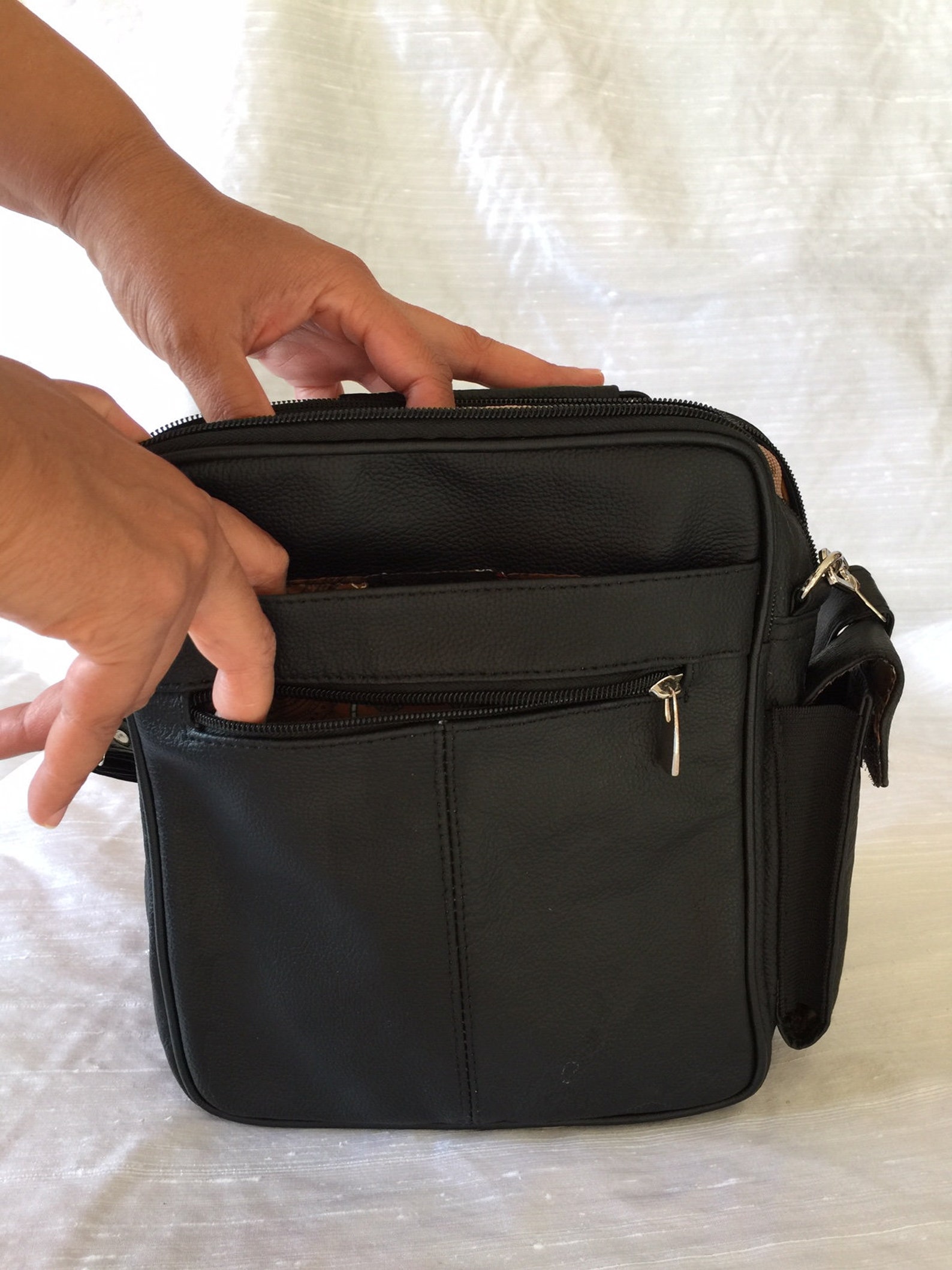 Leather Black Square Purse Bag Leather Purse Crossbody Built - Etsy