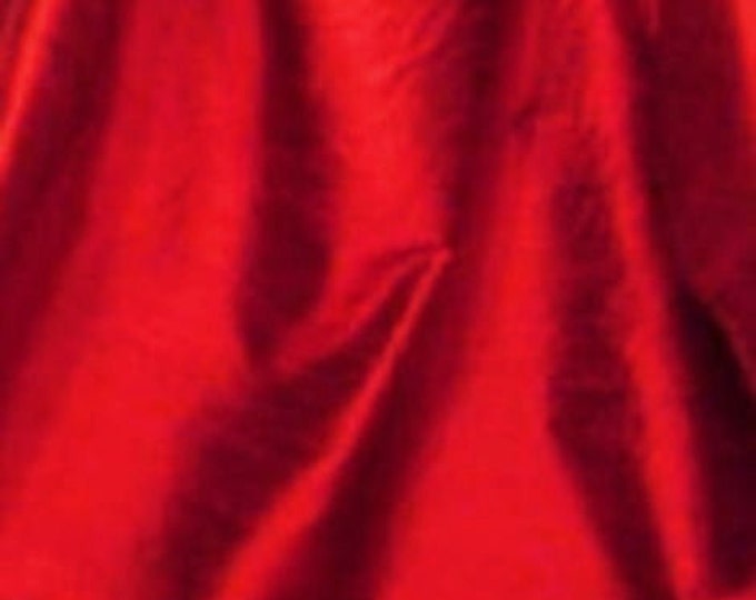 Ruby Red Iridescent 100% Dupioni Silk Fabric Yardage by the Yard 45 ...