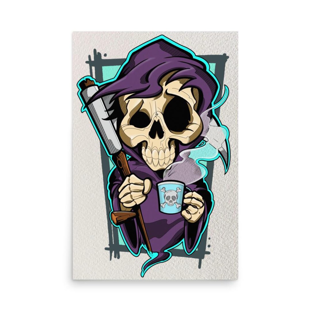 I’d Kill for a Cup of Coffee - Thick Poster Print, Grim Reaper Coffee ...