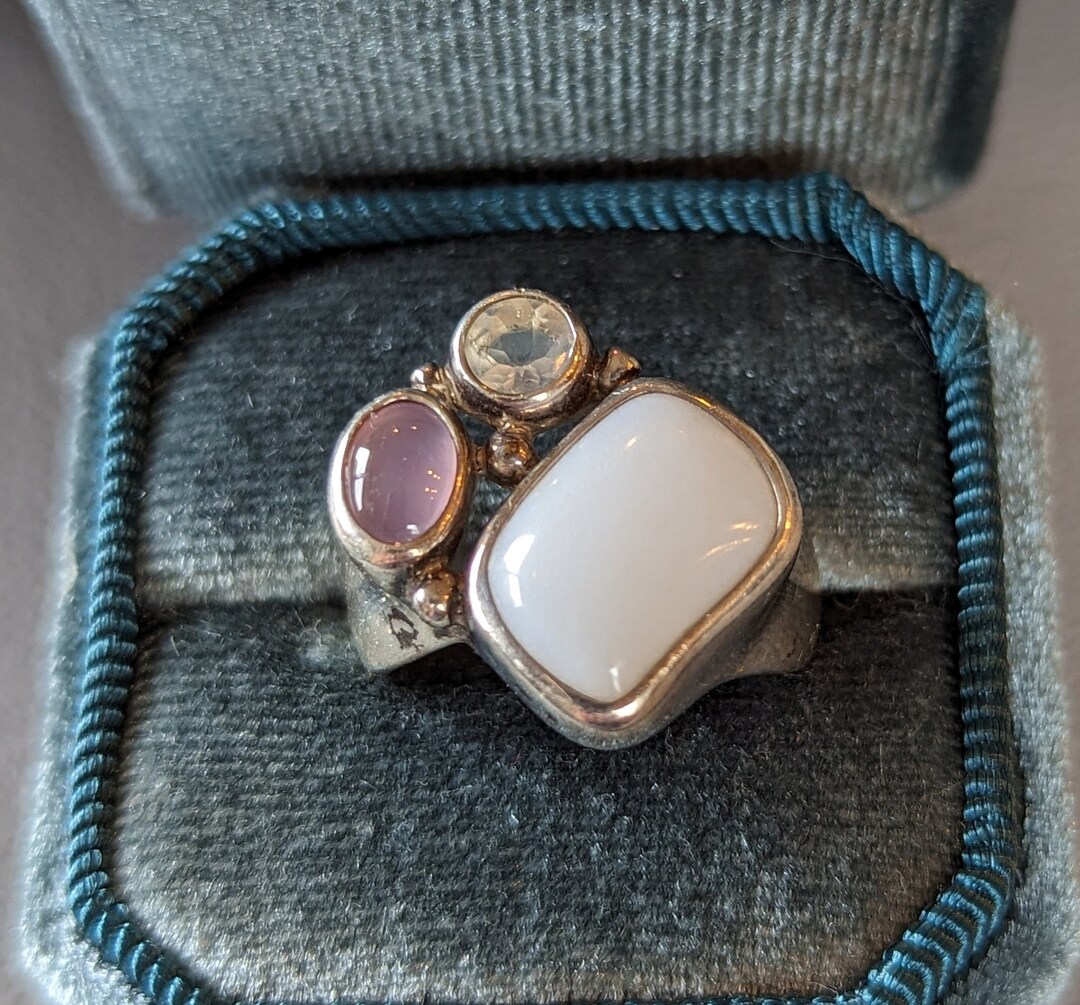 Carolyn Pollack Relios Gemstone Ring-vintage Retired Relios Ring-size 8 ...