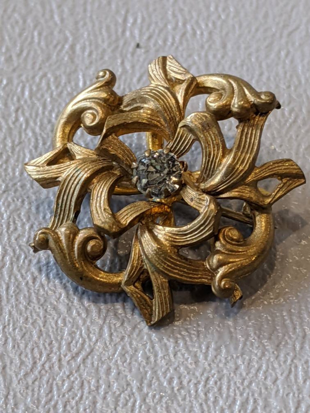 Victorian Gold Filled Diamond Paste Pin-early Victorian Jewelry - Etsy