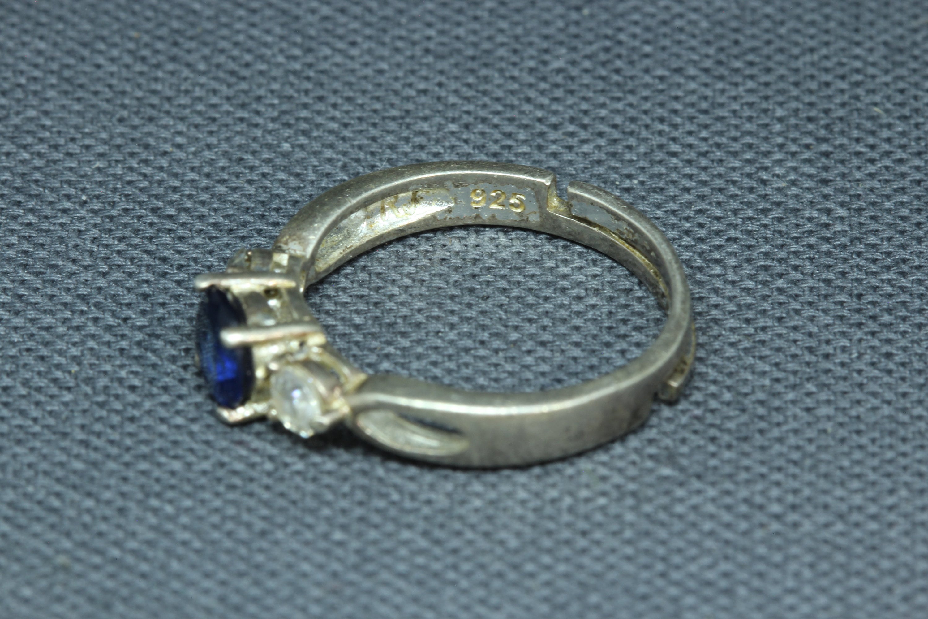 RJ Graziano Sterling Silver Sapphire Clear CZ Avon RingMulti | Etsy