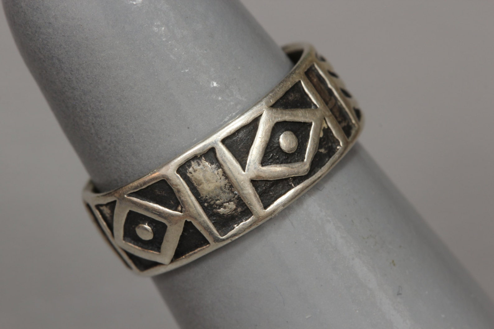 Peter Stone Sterling Silver Celtic Band Ring Signed - Etsy