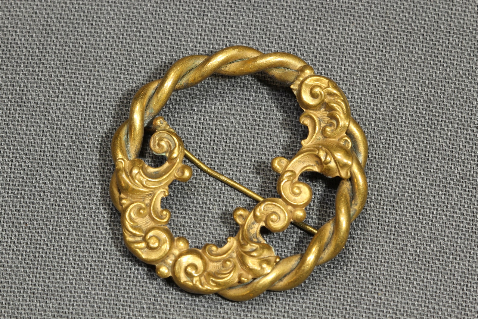 Large Victorian Gold Filled Pin Brooch,antique Fine Repousse Jewelry - Etsy