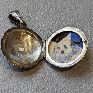 Sterling Silver Picture Locket Pendant-fine Vintage 925 Etched Floral ...