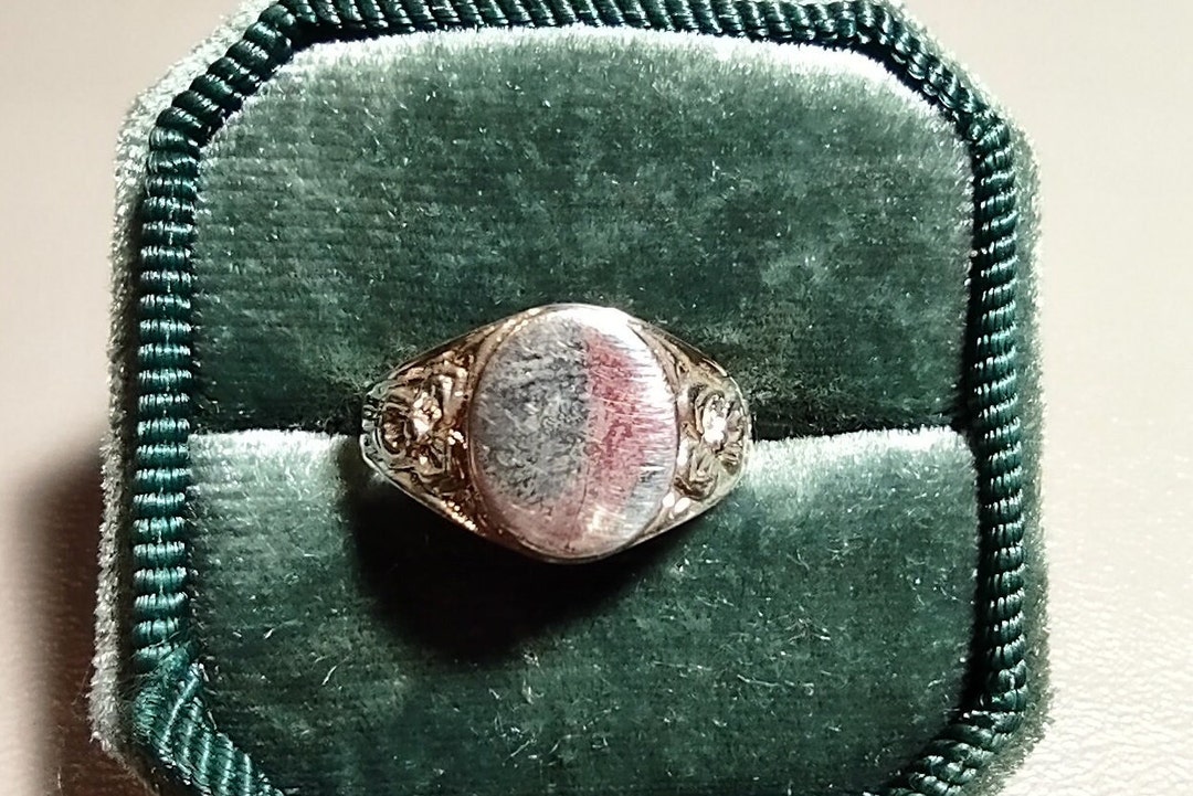 Blank Signet Ring - Sterling Silver 925 LIND Ring-vintage Fine Jewelry ...
