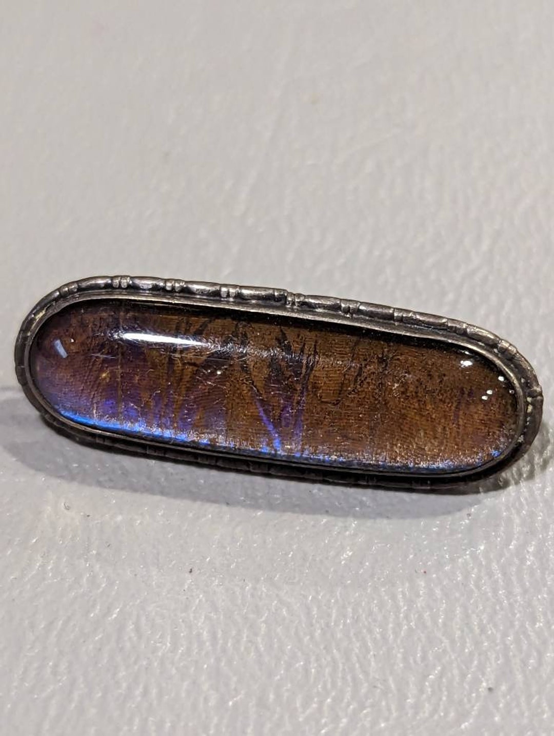 Antique Sterling Silver Morpho Butterfly Wing Pin Brooch: Victorian Era ...