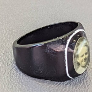 Vintage Prison Mourning Ring-1930s Celluloid Black Ring Size 8 - Etsy