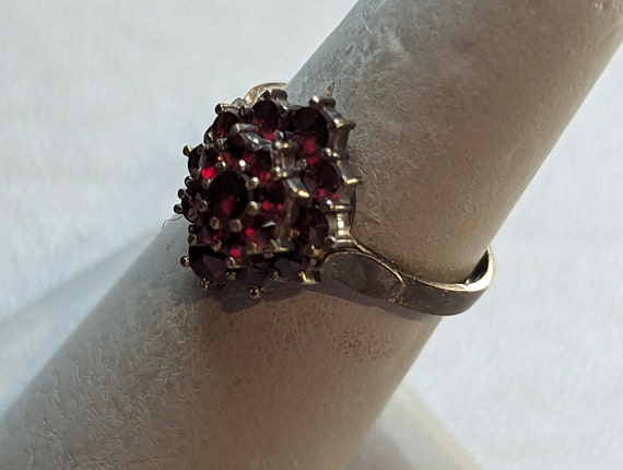 Antique Bohemian Garnet 900 Silver Ring-Art Deco Era … - Gem