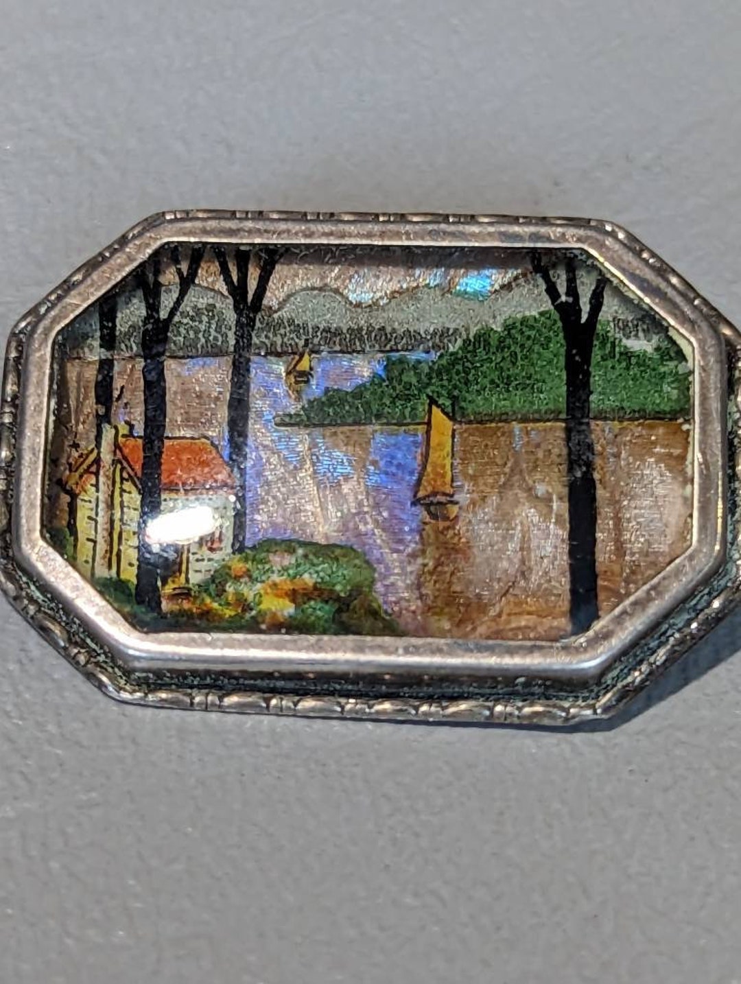 Sterling England Butterfly Wing Brooch-antique Morpho Butterfly Wing ...