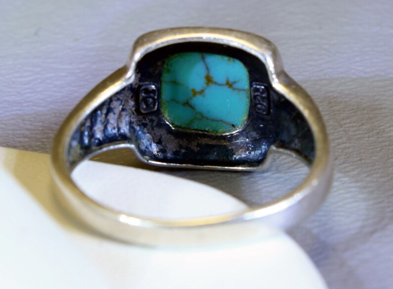 Turquoise Sterling Silver Ring QVC Designer JC - Etsy