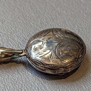 Sterling Silver Picture Locket Pendant-fine Vintage 925 Etched Floral ...