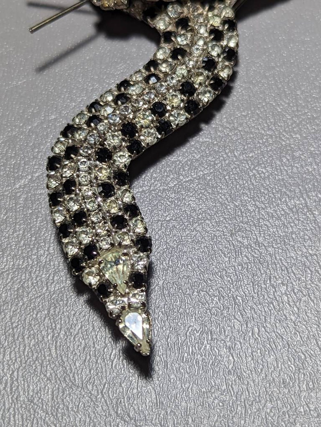 Kenneth Jay Lane KJL Crystal Snake Brooch-vintage Designer Signed HUGE ...