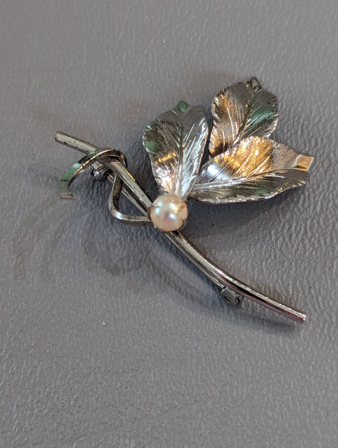 Vintage Sterling Silver Pearl Pin Brooch-signed PPC Princess Pride ...