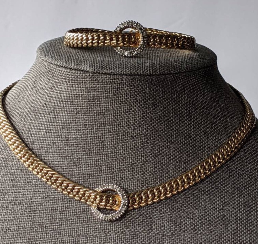 Panetta Necklace Bracelet Set-vintage Panetta Demi Parure-mid Century ...