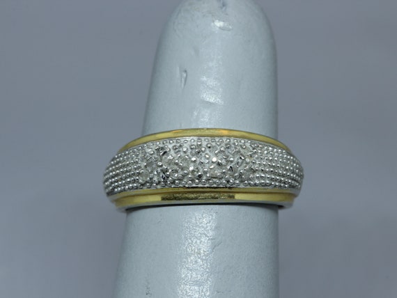 Sterling Silver Diamond Band Ring signed Rse size 5.5 Etsy