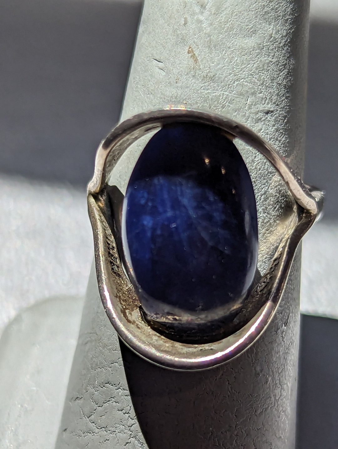 Modernist Mexico Lapis Sterling Silver Ring-eagle 3 Signed HC Ring-size 7 Ring-repair - Etsy