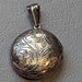 Sterling Silver Picture Locket Pendant-fine Vintage 925 Etched Floral ...