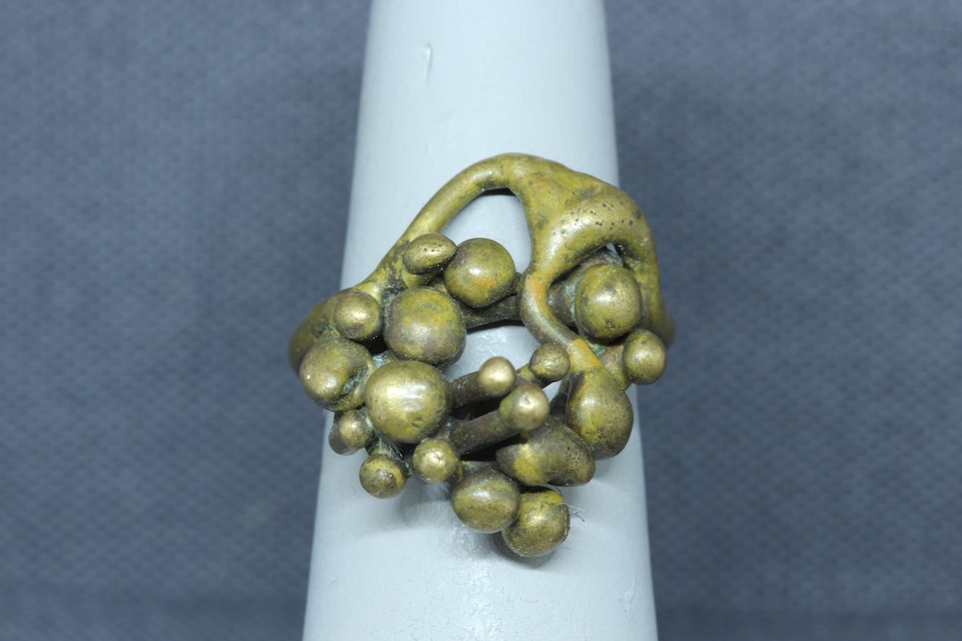 Mid Century Brutalist Ring-studio Organic Abstract Ring Jewelry - Etsy
