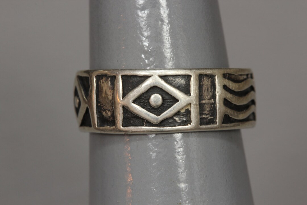 Peter Stone Sterling Silver Celtic Band Ring Signed - Etsy