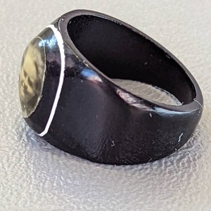 Vintage Prison Mourning Ring-1930s Celluloid Black Ring Size 8 - Etsy