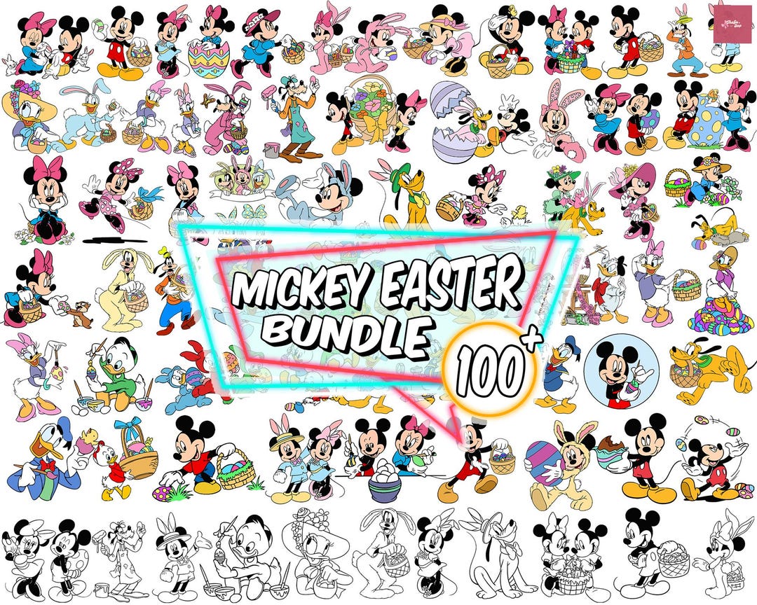 Mickey Easter Png Bundle, Mickey Png, Mickey Easter Png, Mickey and ...