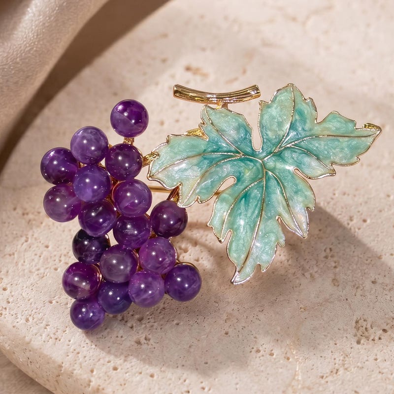 Gold Grape Lapel Pin - Etsy