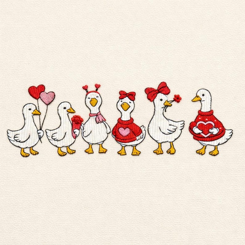 Just A Love Goose Stickdatei, lustige Stickdatei, Valentinstag ...