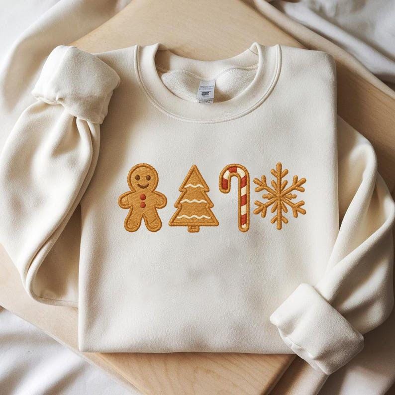 Gingerbread Embroidery Design, Christmas Cookie Embroidery File, Xmas ...
