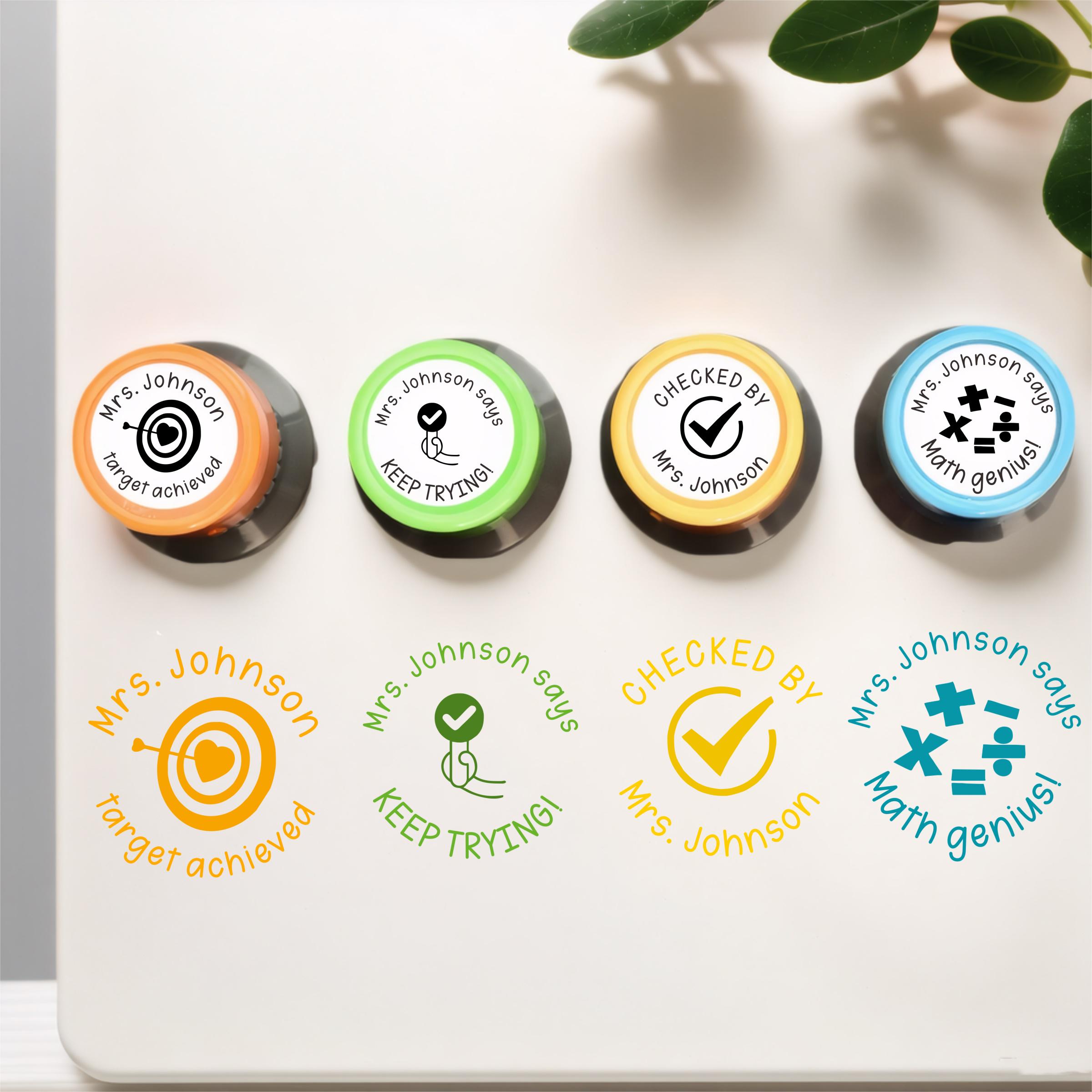 Personalized Teacher Stamps, Custom Teacher Pre-inked Stamp, Completed ...