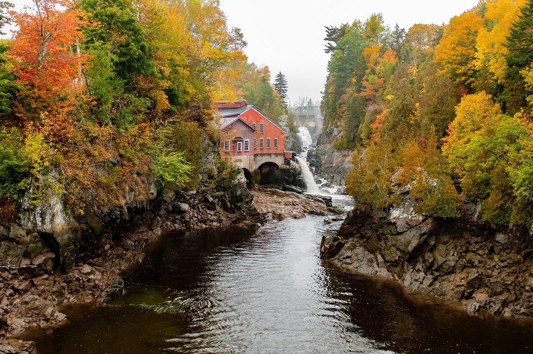 St George Pulp and Paper Mill Fall Waterfall Landscape View - Etsy