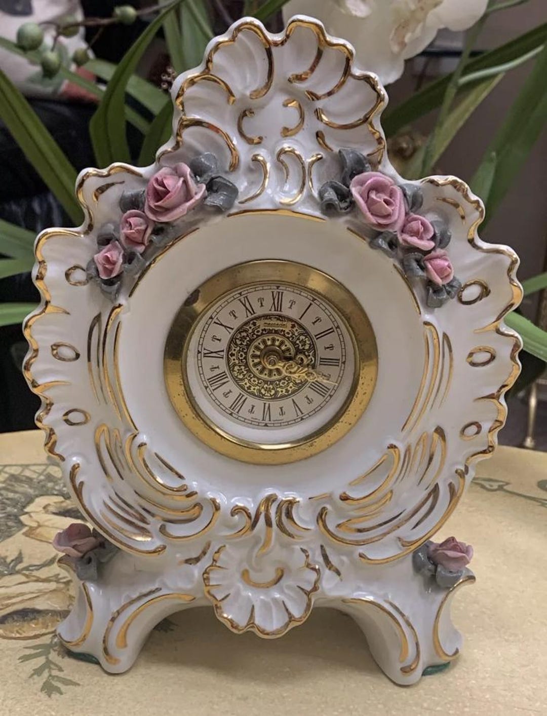 Bouridor Clock Mercedes Dresdenporcelain Vintage 1940s Clock Made ...