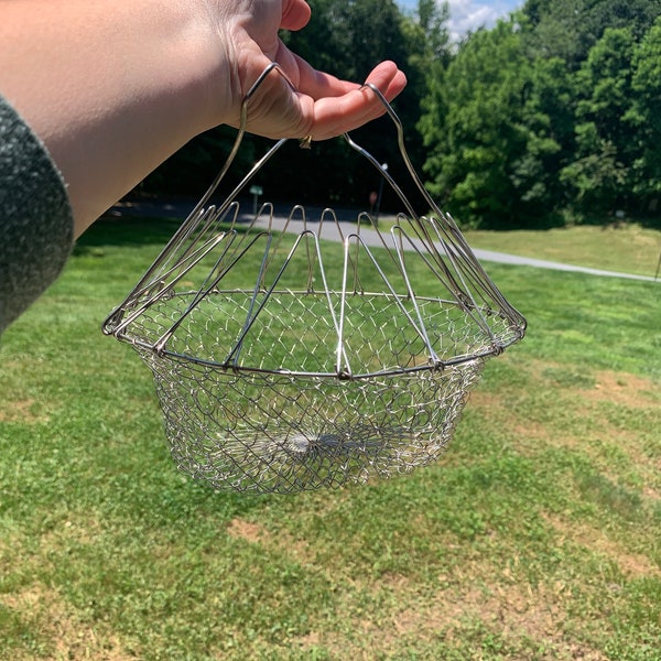 Collapsible Wire Egg Basket - Etsy