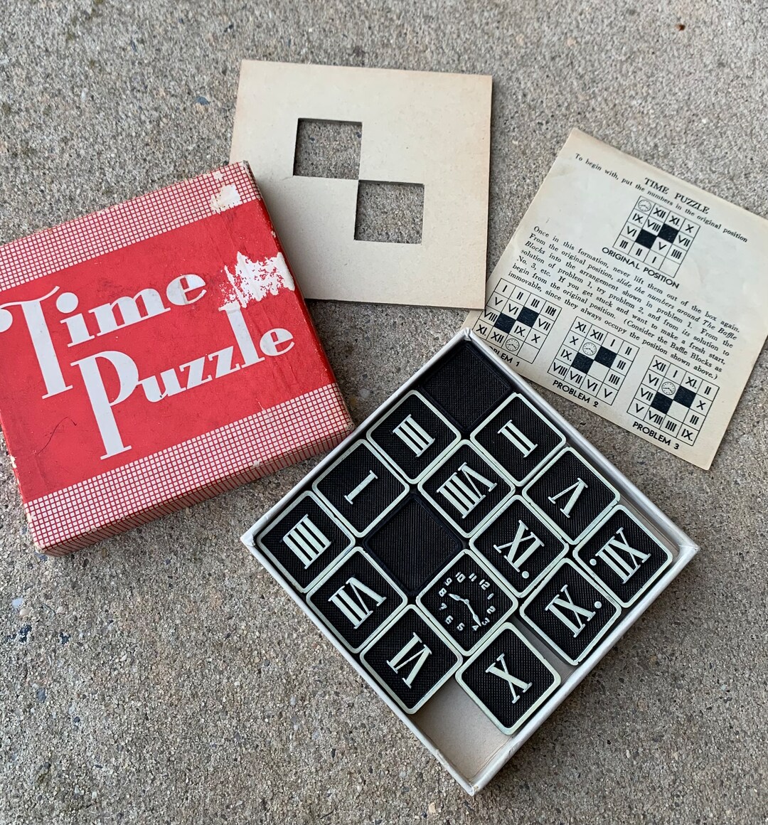 Vintage Time Puzzle Clock Tile Maze Game - Etsy