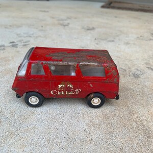 Vintage Tonka Fire Chief Van Vehicle Metal Chippy Rusty Paint - Etsy