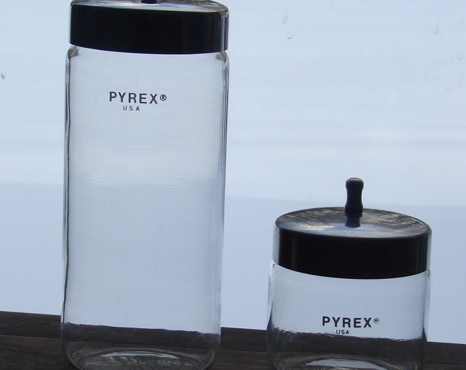 Vintage Pyrex Apothecary Jars - Etsy