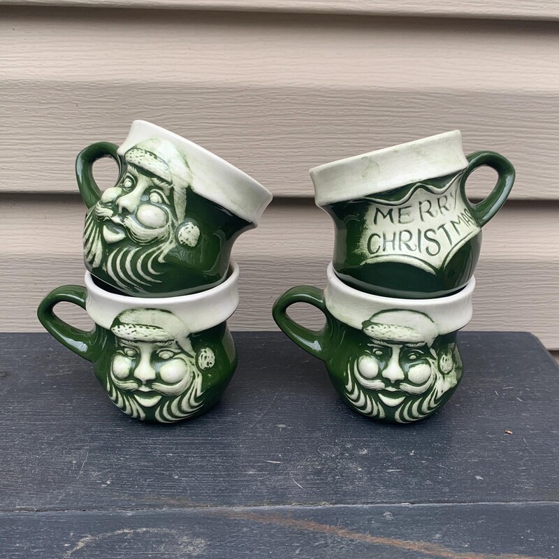 Small Santa Face Mugs - Etsy