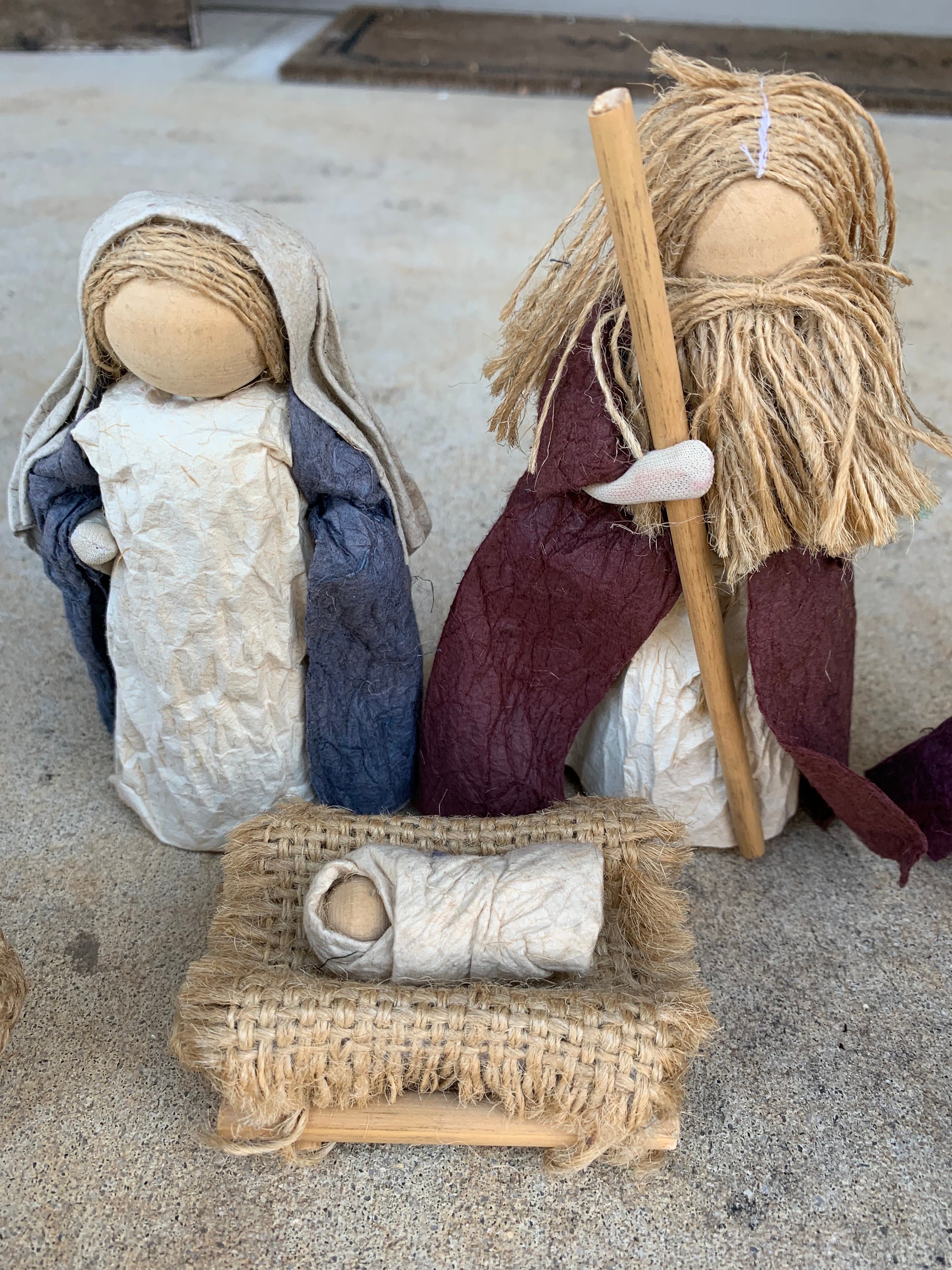Rare HTF Rustic Nativity 11 Piece Set Burlap Tissue Paper - Etsy