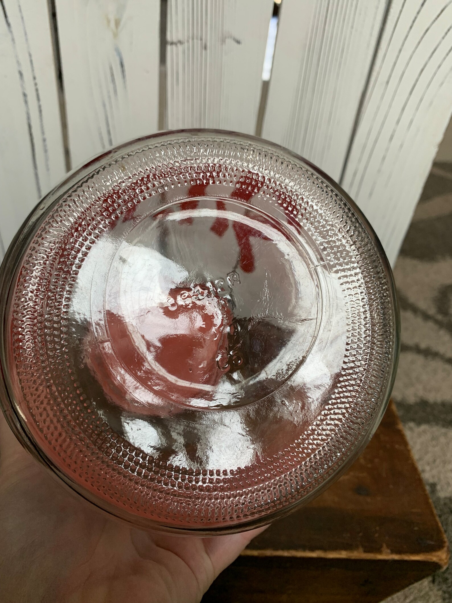 Vintage Retro Large Glass Snacks Snack Jar Red Clear 10 - Etsy