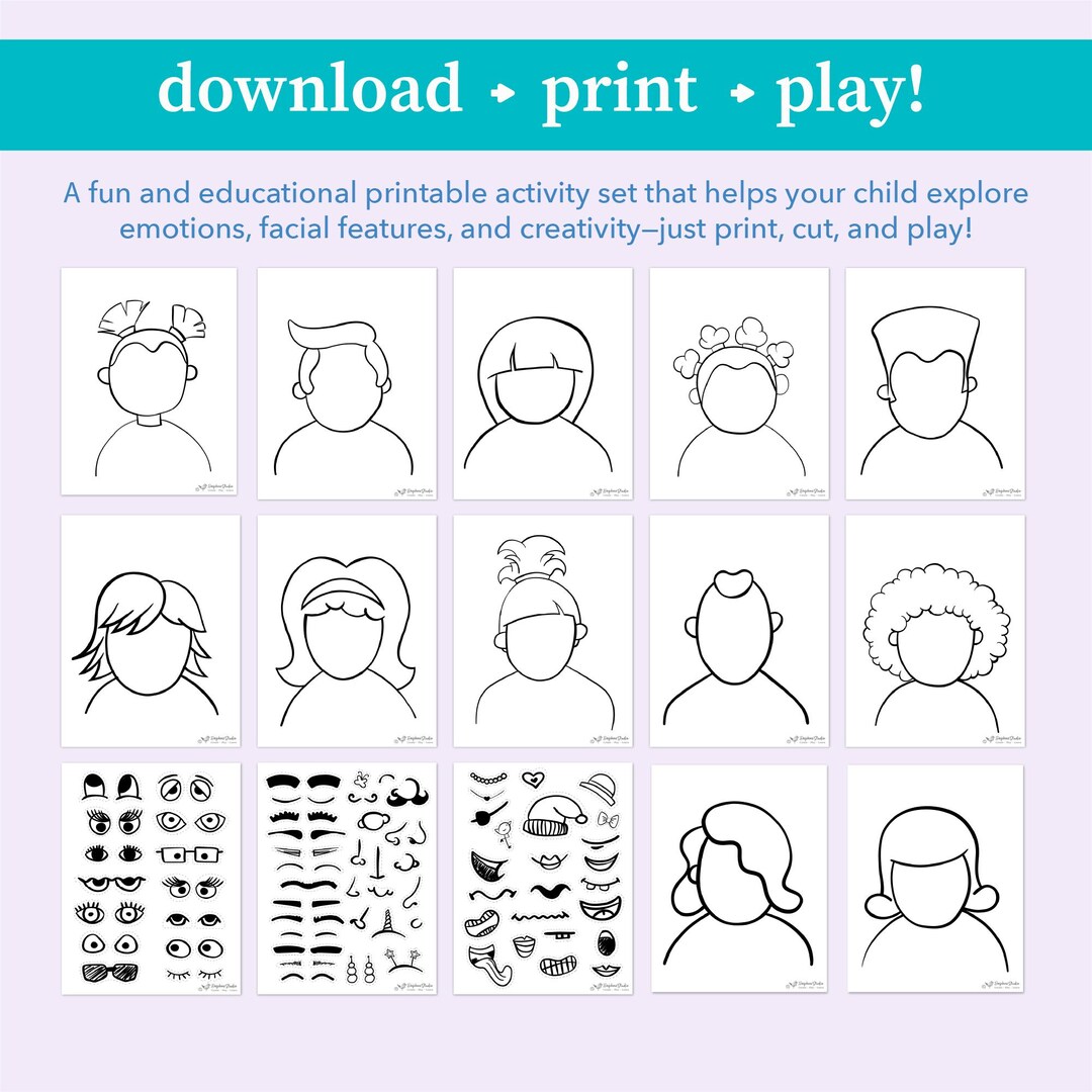 Toddlers Face Activity Sheet · Blank Face Printable for Preschool ...