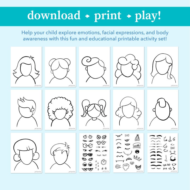 Toddlers Face Activity Sheet · Blank Face Printable for Preschool ...