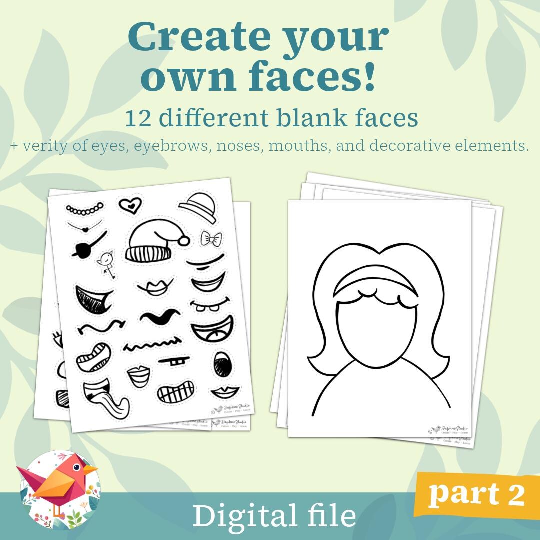 Toddlers Face Activity Sheet · Printable for Preschool Kindergarten ...
