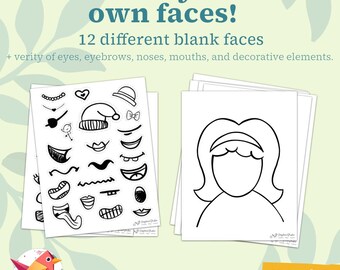Toddlers Face Activity Sheet · Printable for Preschool Kindergarten ...