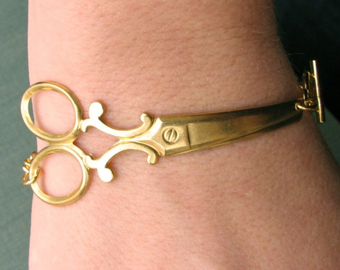 Scissor Bracelet - Golden Shears - Etsy
